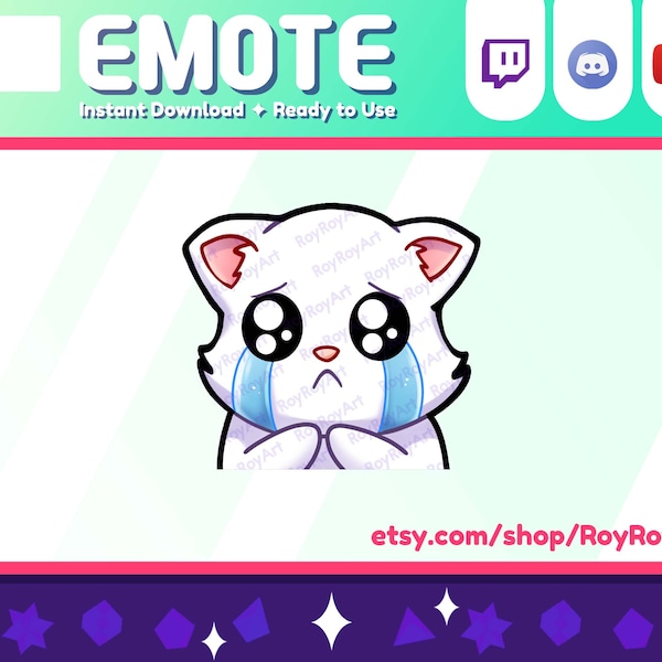 Crying Twitch Emote - Etsy