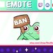 Twitch Emote - Cute Frog Toad Ban Emote Hammer Banned / Sub Emoji ...