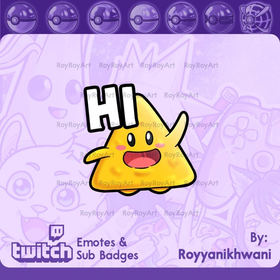Twitch Emote Nacho Cute Hi | Etsy