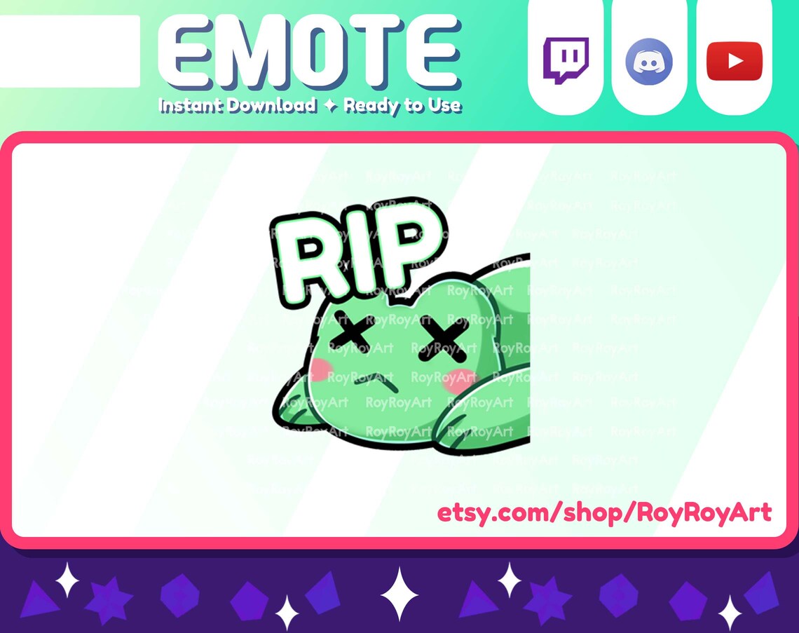 Twitch Emote Cute Frog Toad Emote RIP / Sub Emoji | Etsy