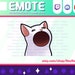 Twitch Emote White Cat Meme Pog Pop Cat - Etsy