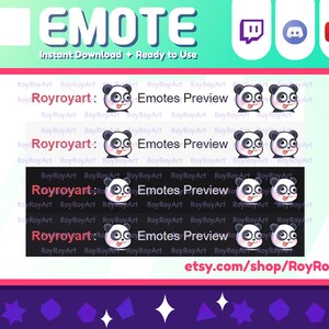 Twitch Emote - Cute Panda Derp Emote / Sub Emoji - Etsy