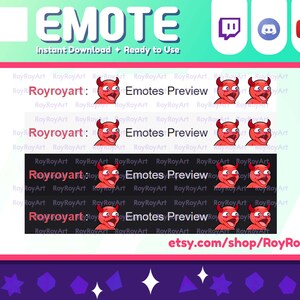Twitch Emote - Cute Devil Evil POG Emote / Sub Emoji - Etsy