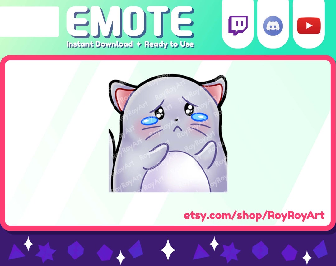 Twitch Emote - Chinchilla Crying Sad - Etsy