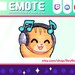 Twitch Emote - Orange Cat Music Jam Emote / Sub Emoji - Etsy
