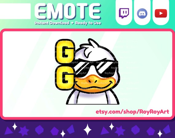 Twitch Emote GG Duck Emoji | Etsy