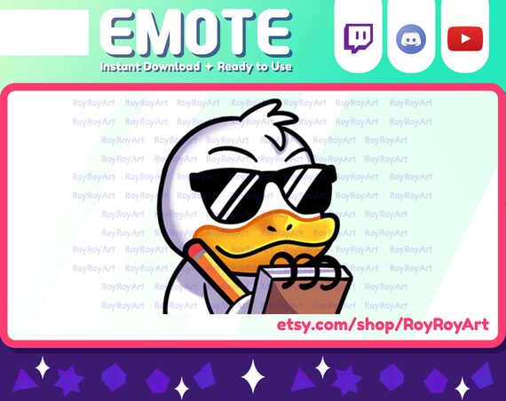 Twitch Emote Cool Duck Note / Sub Emoji Discord - Etsy