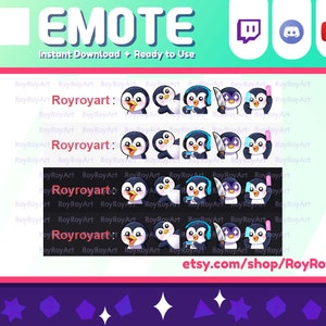 Twitch Emotes - Cute Penguin Mega Pack Include 20 Emotes V2 - Etsy