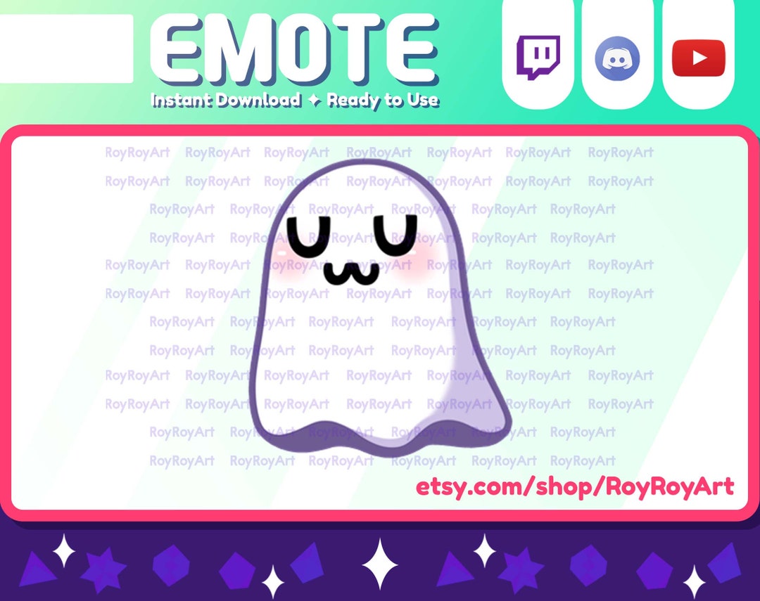 Twitch Emote - Kawaii Ghost Uwu Emote / Sub Emoji - Etsy