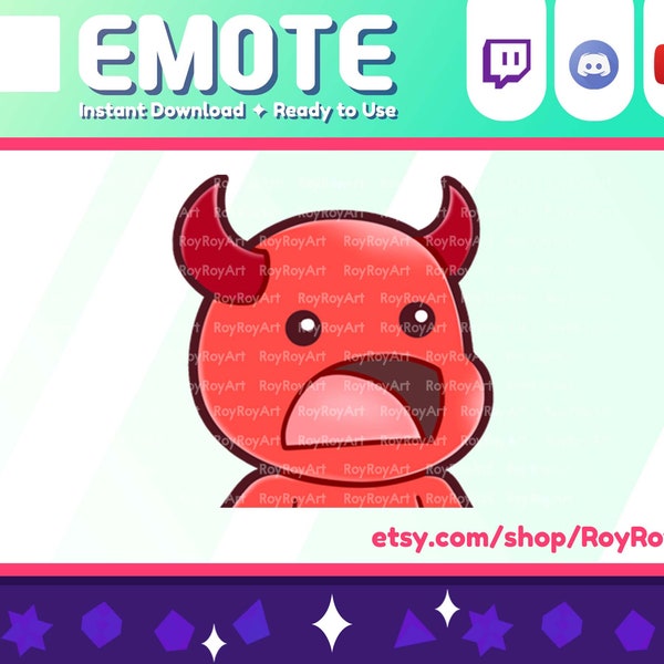Twitch Emote Red Devil - Etsy