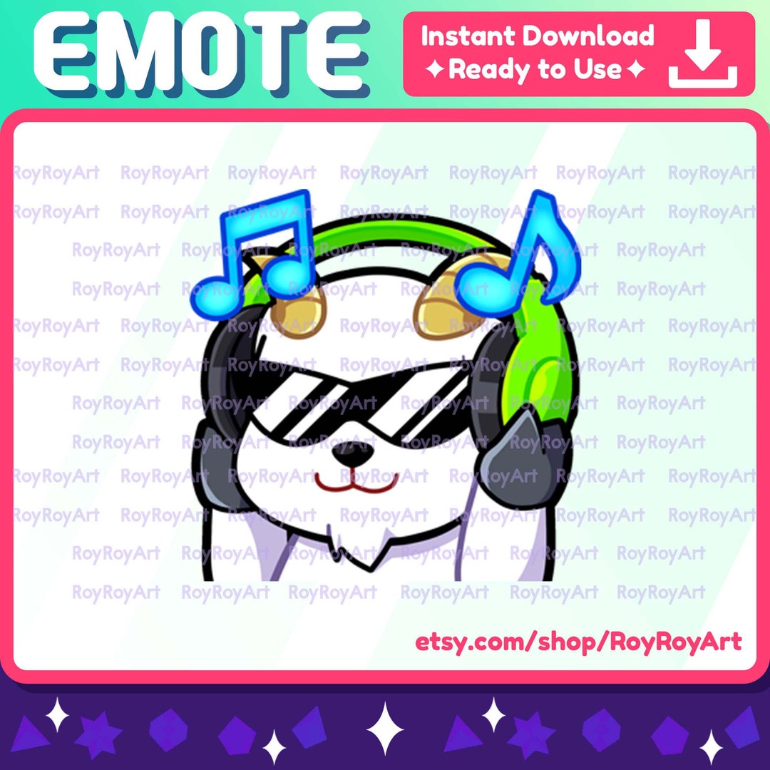 Twitch Emote - Cool Goat Love Music Jam Vibe Emote / Sub Emoji - Etsy