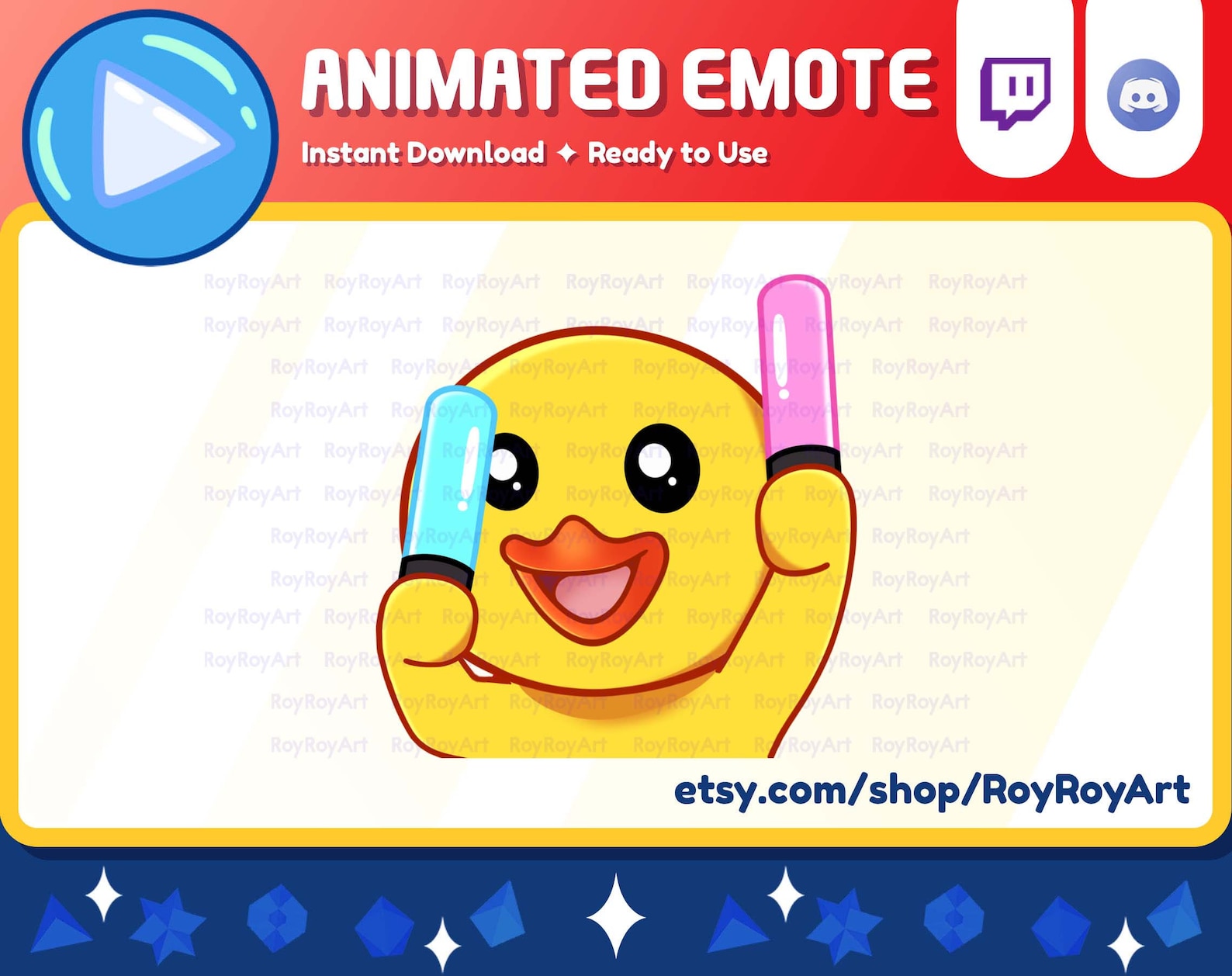 Twitch Emote Animated Yellow Duck Rave Dancing Party - Etsy