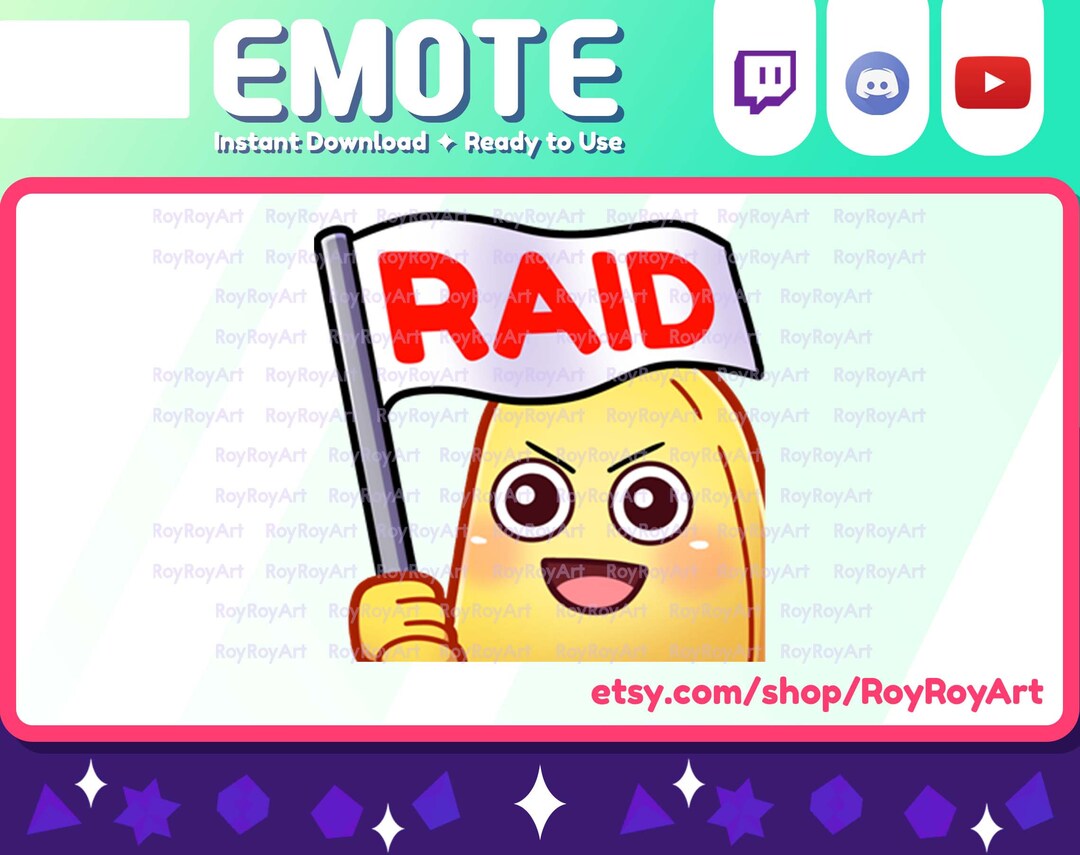 Twitch Emote - Cute Banana Raid Emote / Sub Emoji - Etsy