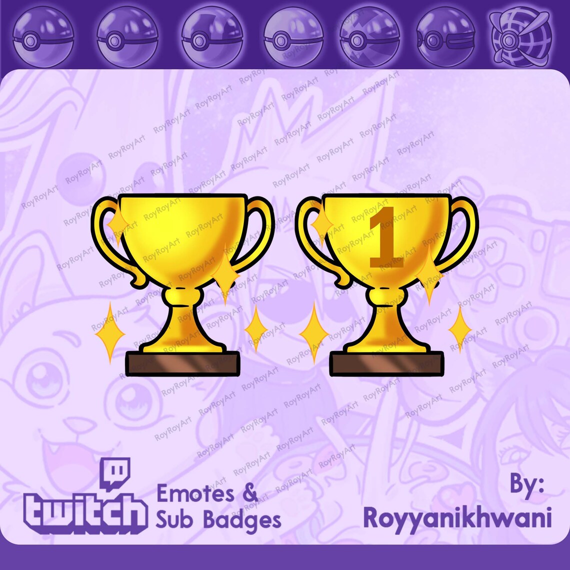 Twitch Emotes - Trophy Cup - Etsy