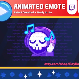Twitch Emote Animated - Halloween Grim Reaper Music Jam Party Vibing ...