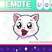 Twitch Emote - White Cat Poggers POG Emote / Sub Emoji - Etsy