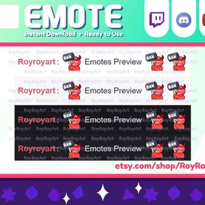 Twitch Emote Cute Devil Evil Ban Emote / Sub Emoji - Etsy