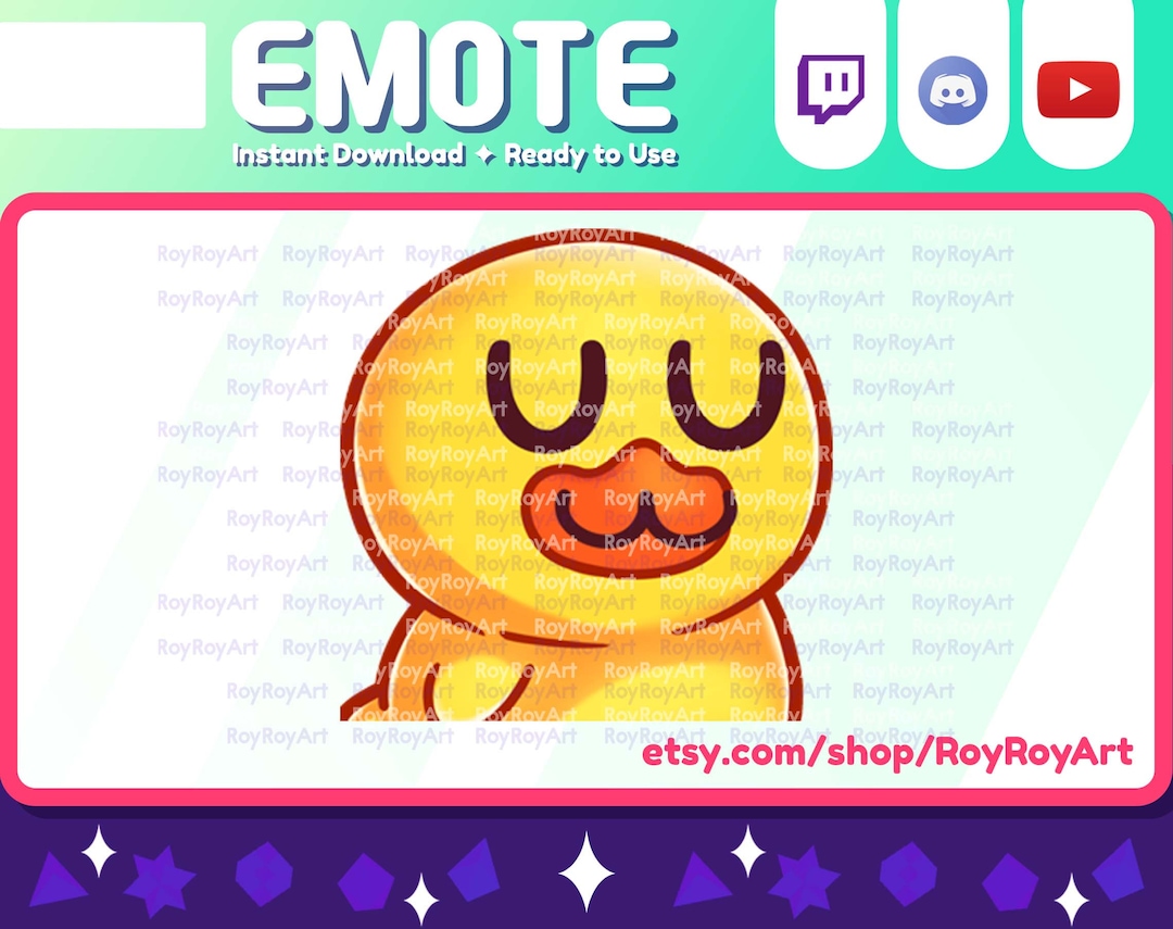 Twitch Emote - Cute Yellow Duck Emote Uwu Shy/ Stream Sub Emoji - Etsy
