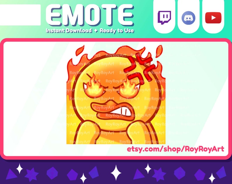 Twitch Emote Cute Yellow Duck Emote Angry Rage Fire / Stream - Etsy