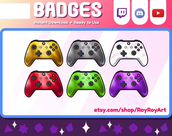 Twitch Sub Badges Xbox Controller Pack - Etsy