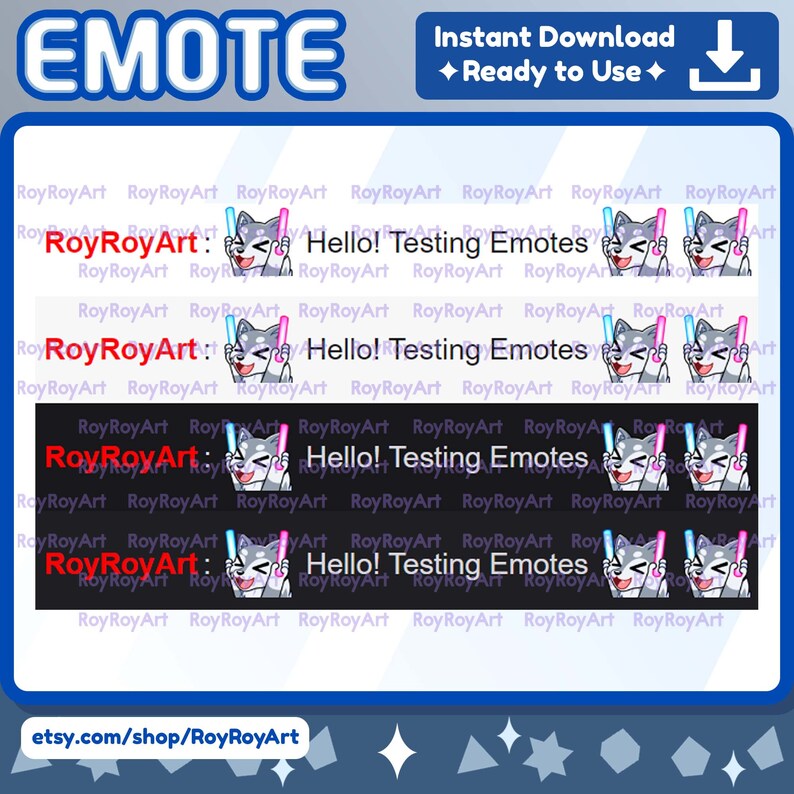 Twitch Emote - Grey Wolf Rave Light Sticks Glowsticks / Sub Emoji ...