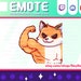Twitch Emote Cute Fox Kitsune Buff Strong Flexing Sub Emoji - Etsy