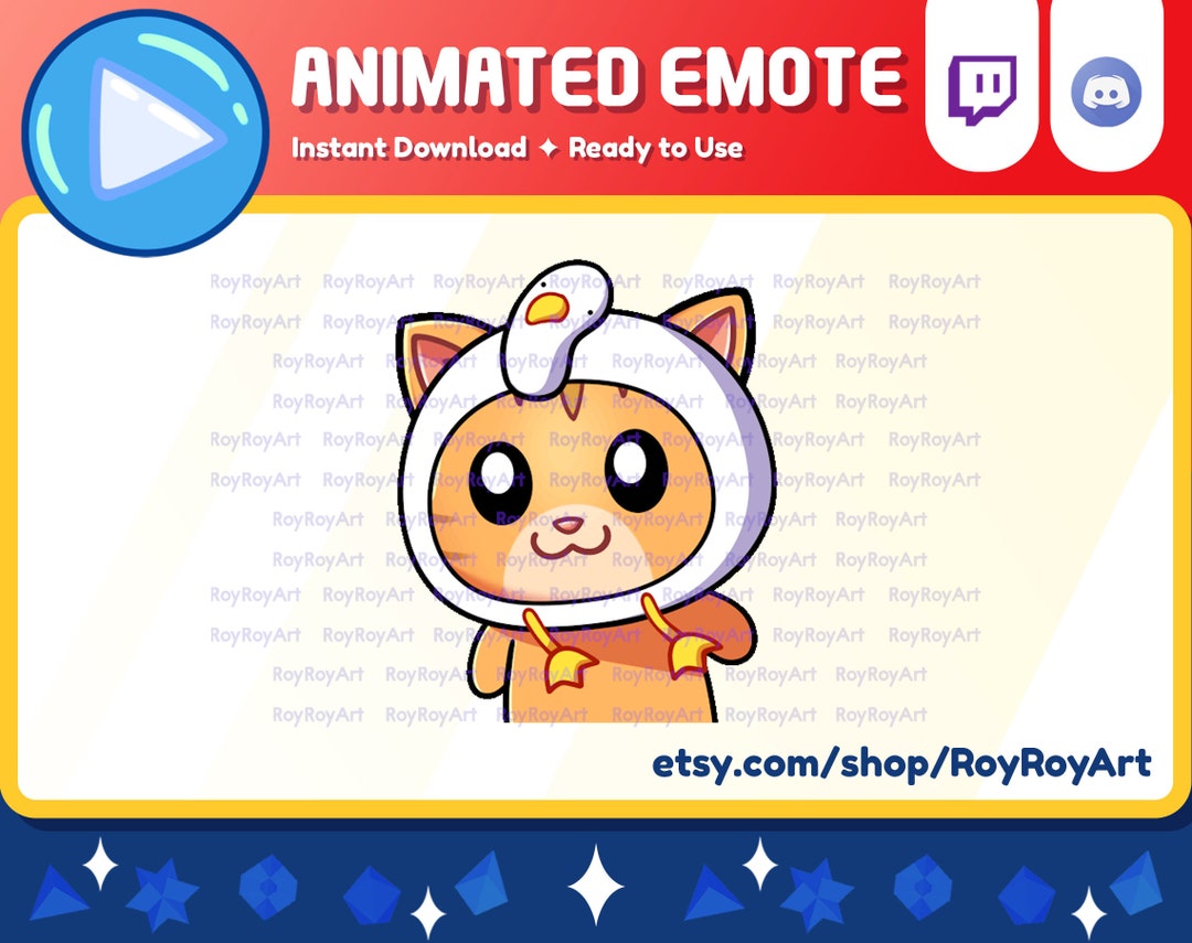Twitch Emote Animated - Orange Cat Wiggle Dancing Emote Animated - Etsy