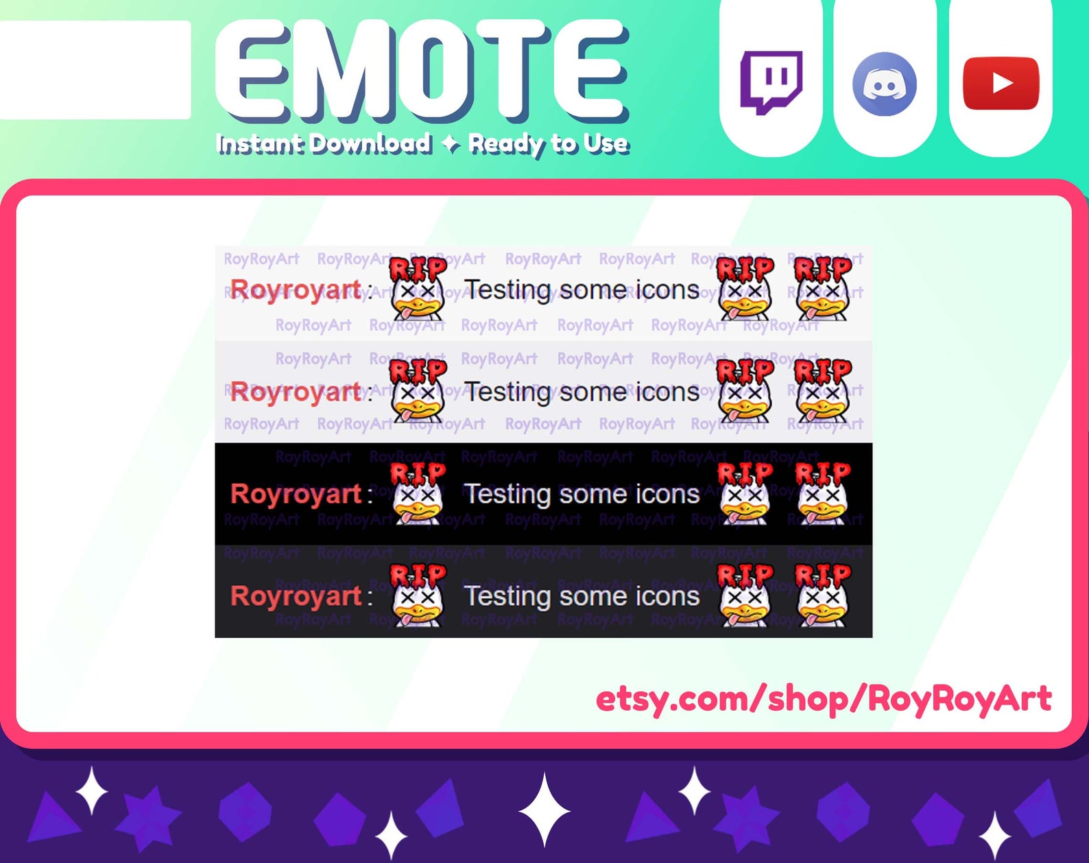 Twitch Emote - Duck RIP Emoji - Etsy