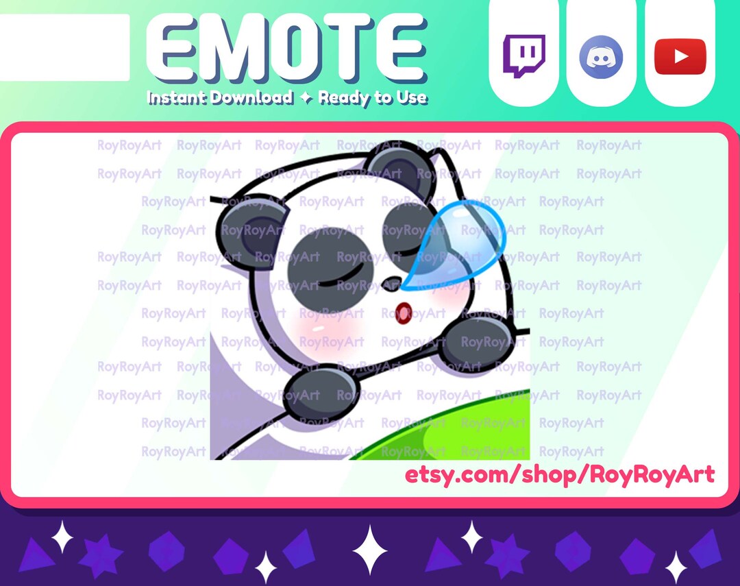 Twitch Emote - Cute Panda Sleeping Emote / Sub Emoji - Etsy