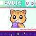 Twitch Emote - Orange Cat Sip Emote / Sub Emoji - Etsy