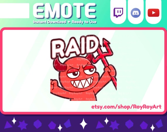 Twitch Emote Cute Devil RAID Emote / Sub Emoji | Etsy