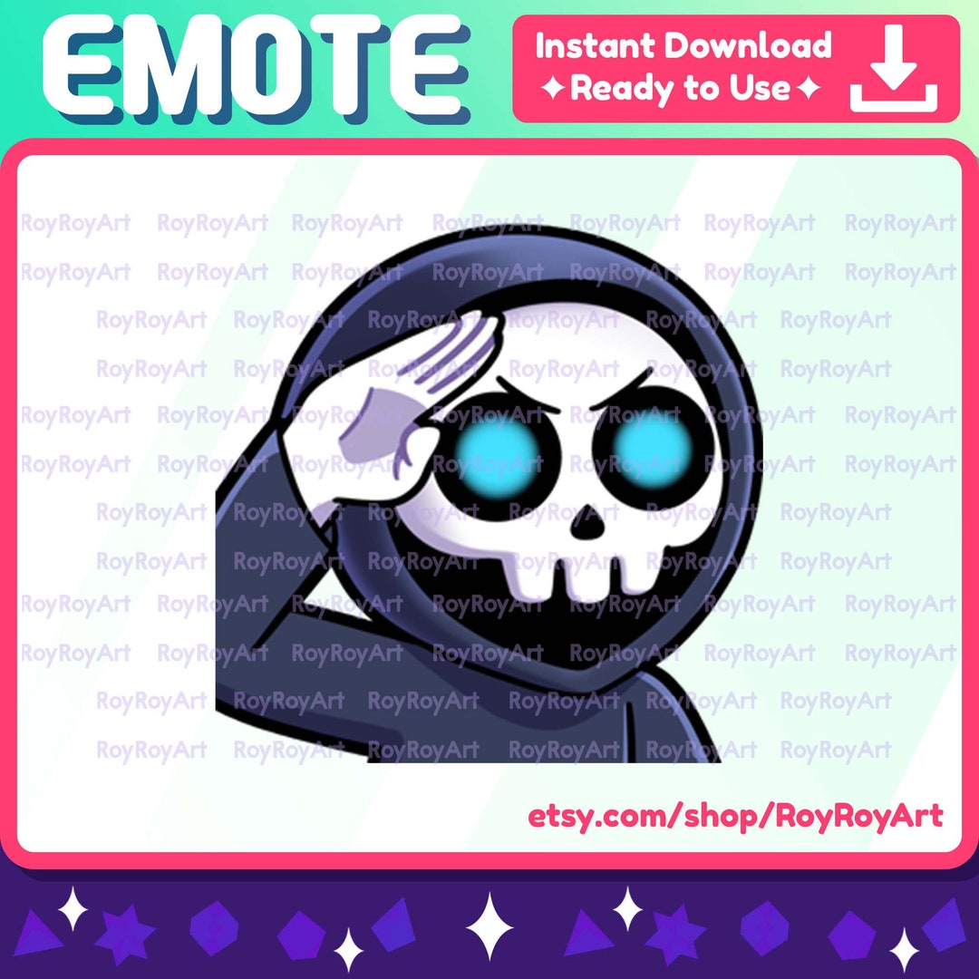 Twitch Emote - Halloween Grim Reaper Salute Sub Emoji Kick - Etsy