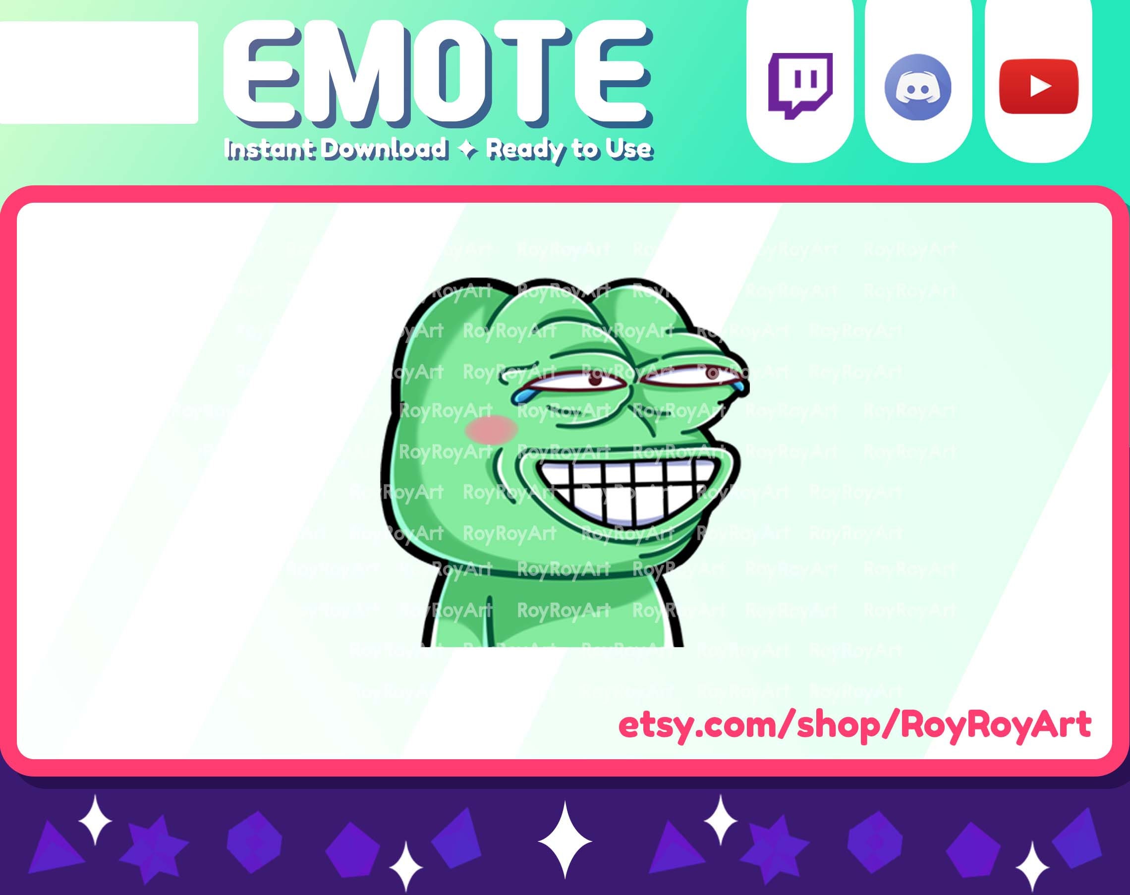 Twitch Emote - Cute Frog Toad Emote Lol Laugh / Sub Emoji - Etsy Canada
