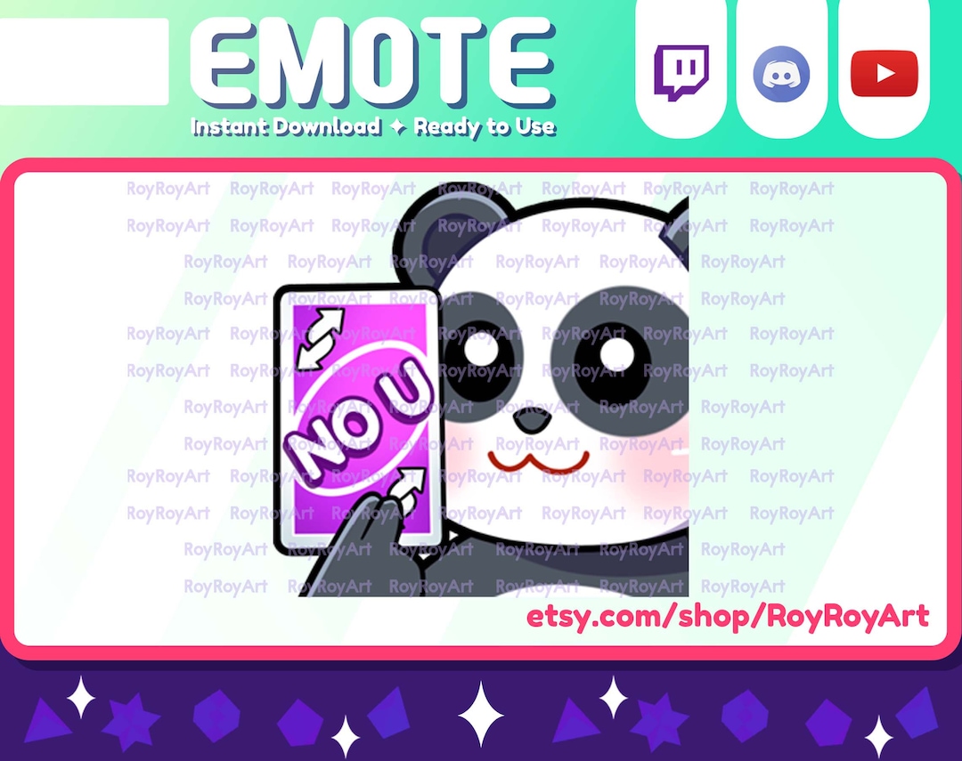 Twitch Emote - Cute Panda No U Emote / Sub Emoji - Etsy