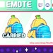 Twitch Emote Cute Banana Carried Emote / Sub Emoji - Etsy