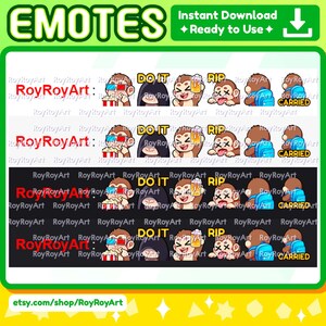 Twitch Emotes - Cute Monkey Mega Pack Include 21 Emotes - Etsy