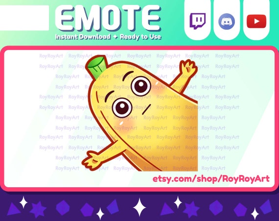 Twitch Emote Cute Banana Laying Down Pain Lazy Emote / Sub - Etsy