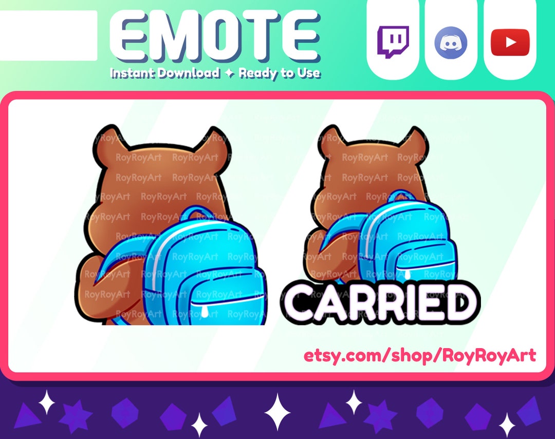 Twitch Emote - Squirrel Carried Emoji - Etsy