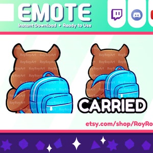 Twitch Emote - Squirrel Carried Emoji - Etsy