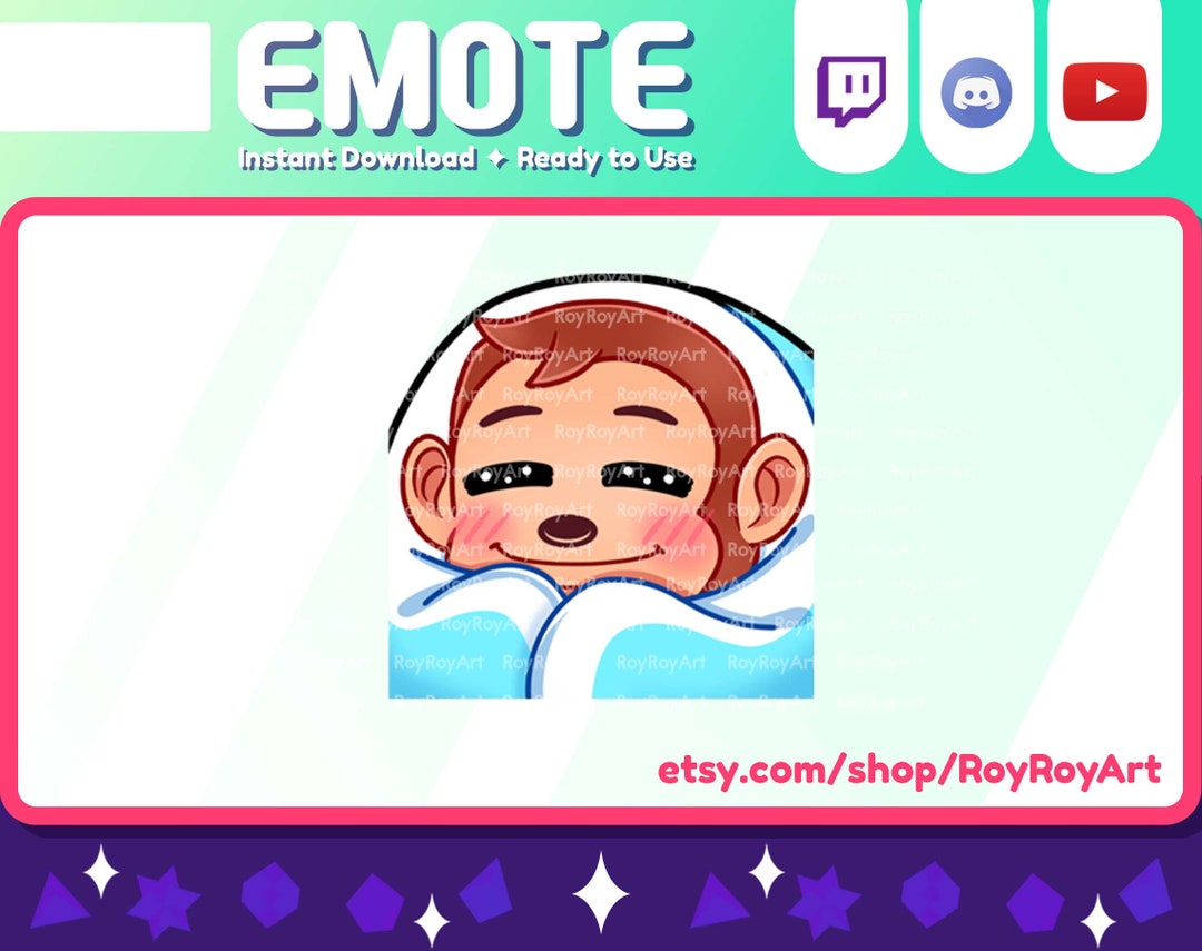 Twitch Emote - Monkey Cozy Comfy Emote / Sub Emoji - Etsy