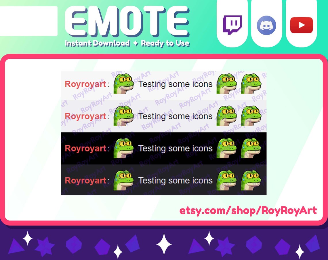 Twitch Emote Gecko Pepe Monkas Meme - Etsy