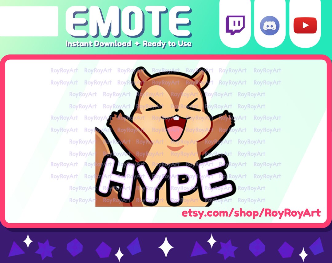 Twitch Emote - Squirrel HYPE Emoji - Etsy