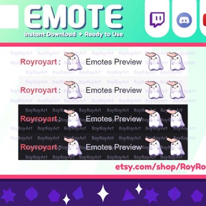 Twitch Emote - Kawaii Ghost Pat Emote / Sub Emoji - Etsy