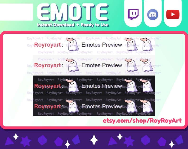 Twitch Emote - Kawaii Ghost Pat Emote / Sub Emoji - Etsy
