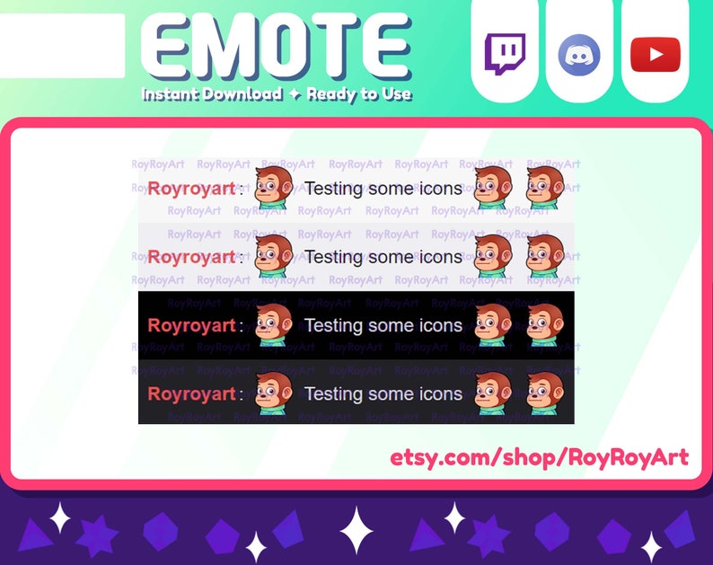 Twitch Emote - Monkey Meme Awkward Look / Sub Emoji - Etsy