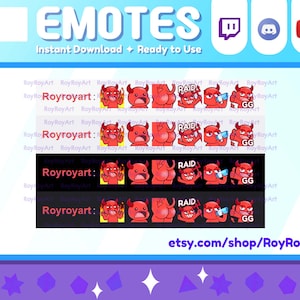 Twitch Emotes - Cute Devil Evil Emotes Mega Pack Halloween / 20 Emotes ...