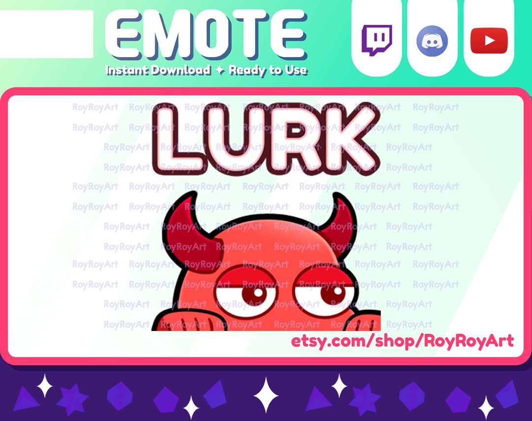 Twitch Emote - Cute Devil Evil Lurk Emote / Sub Emoji - Etsy