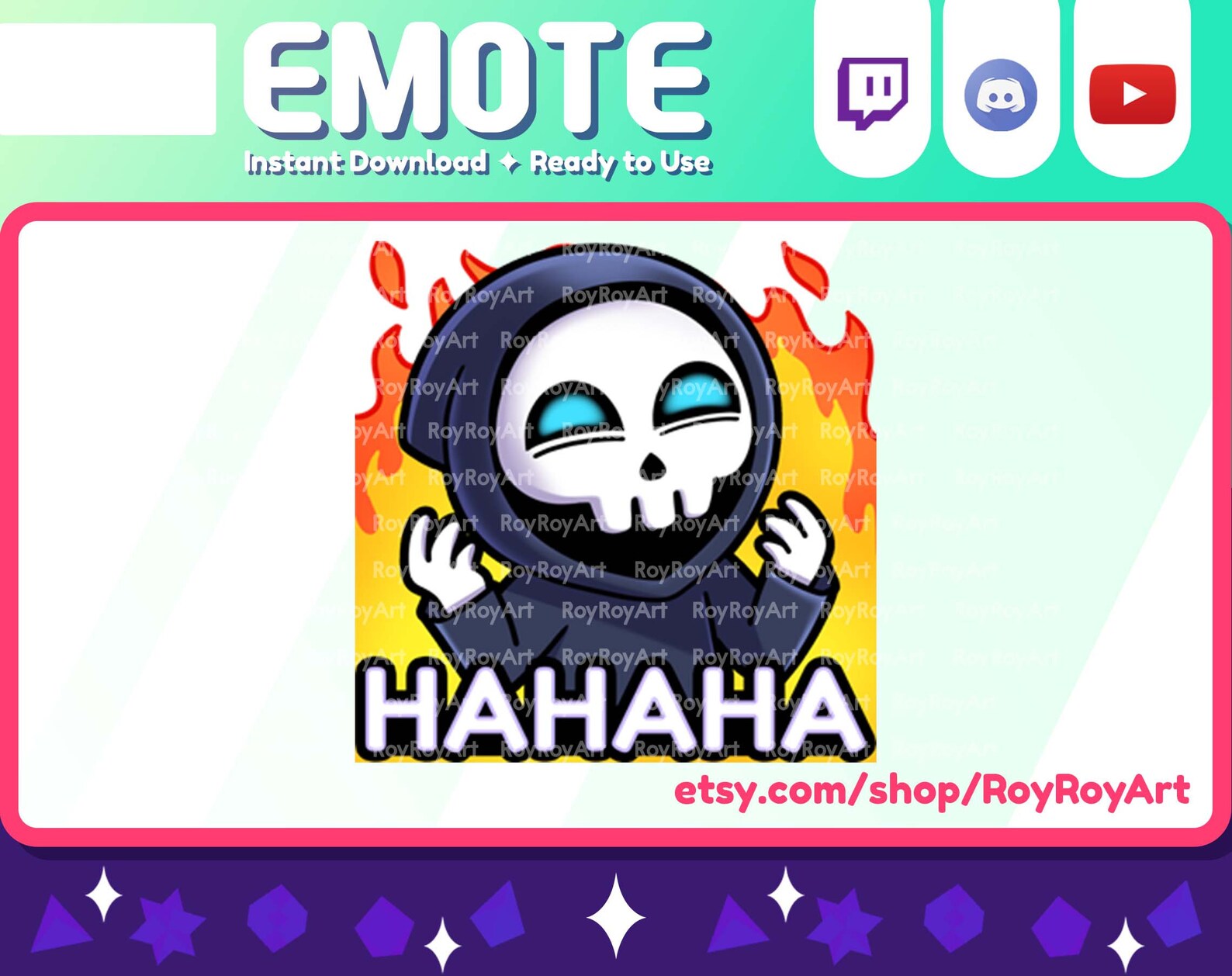 Twitch Emote Halloween Grim Reaper Evil Laugh Sub Emoji - Etsy