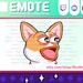 Twitch Emote - Cute Dog Corgi Poggers Emote / Sub Emoji - Etsy