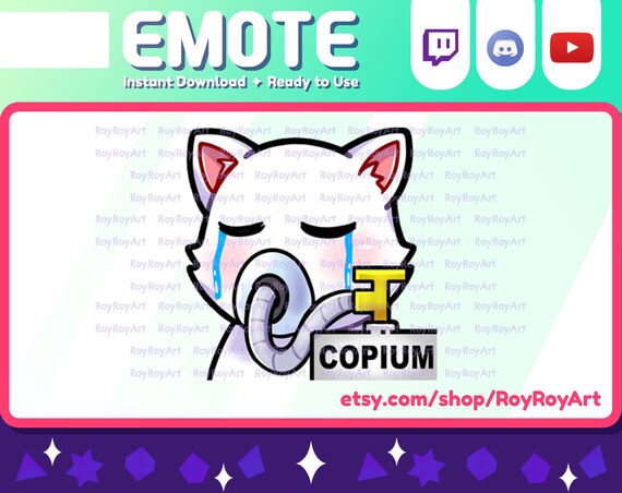Twitch Emote White Cat Copium Emote / Sub Emoji - Etsy Israel Twitch Emote White Cat Copium Emote / Sub Emoji - Etsy Israel